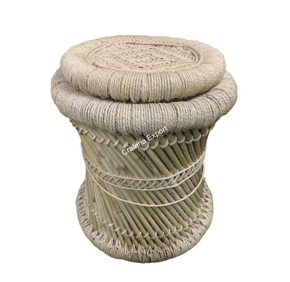 Buy bamboo mujh mudda stools combo set - Craferia