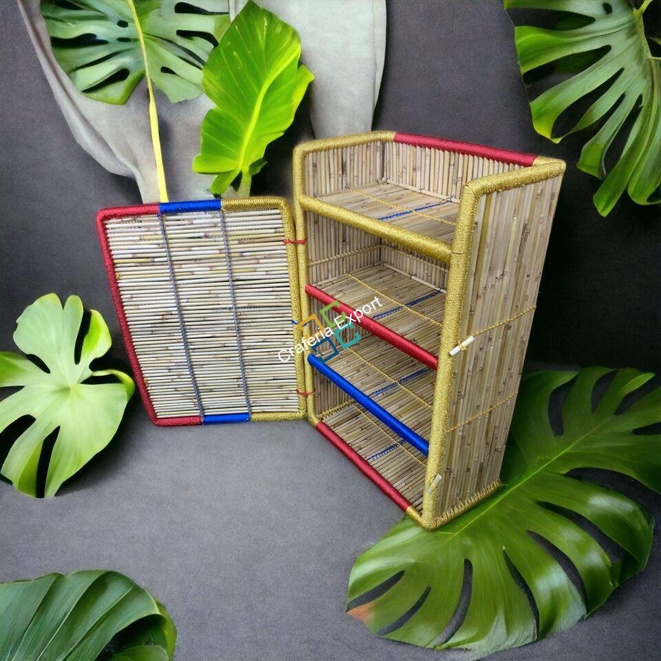 Buy Handcrafted Bamboo Colorful Rack/Stand /shelf - Craferia