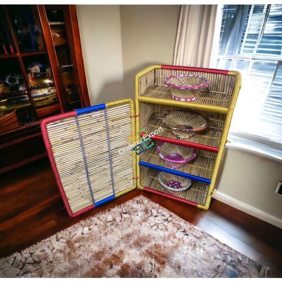 Buy Handcrafted Bamboo Colorful Rack/Stand /shelf - Craferia