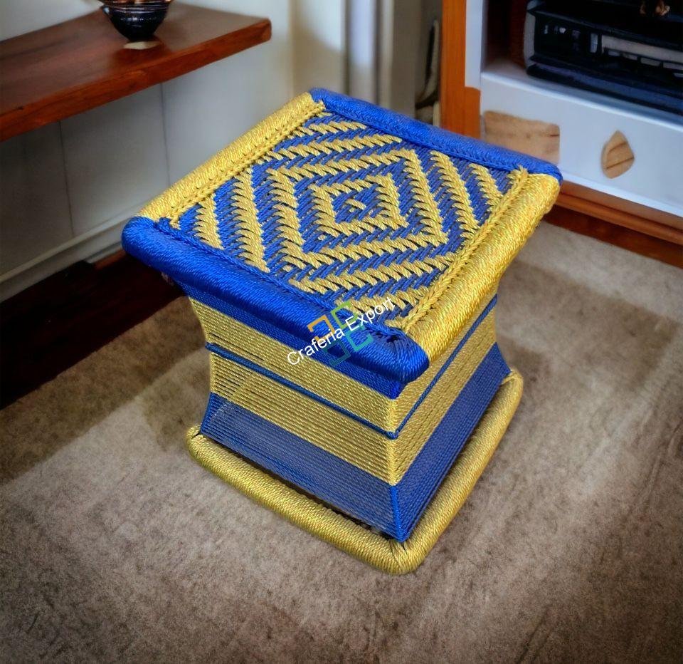 Buy Handcrafted Mudda Stool Indian Traditional - Craferia