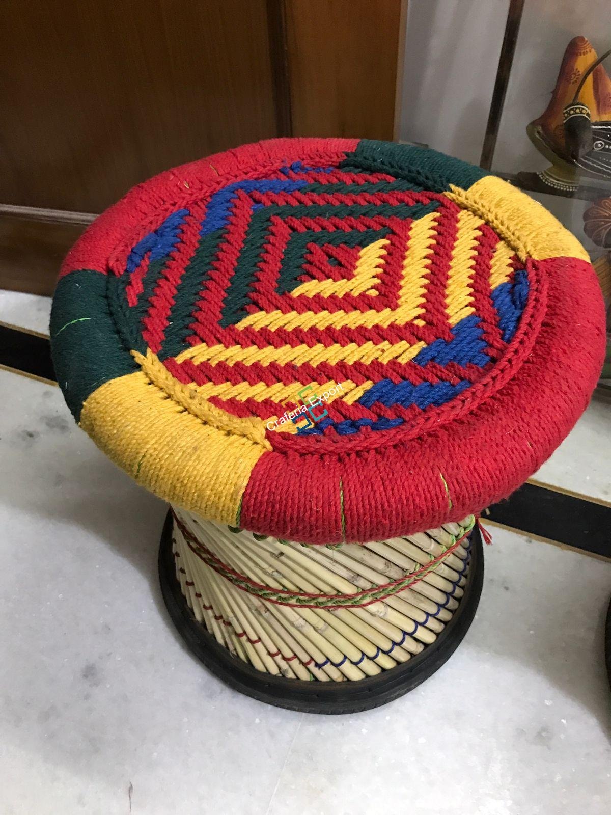 Buy Traditional Colourful Mudha for Indoor/Outdoor Sitting - Extra ...