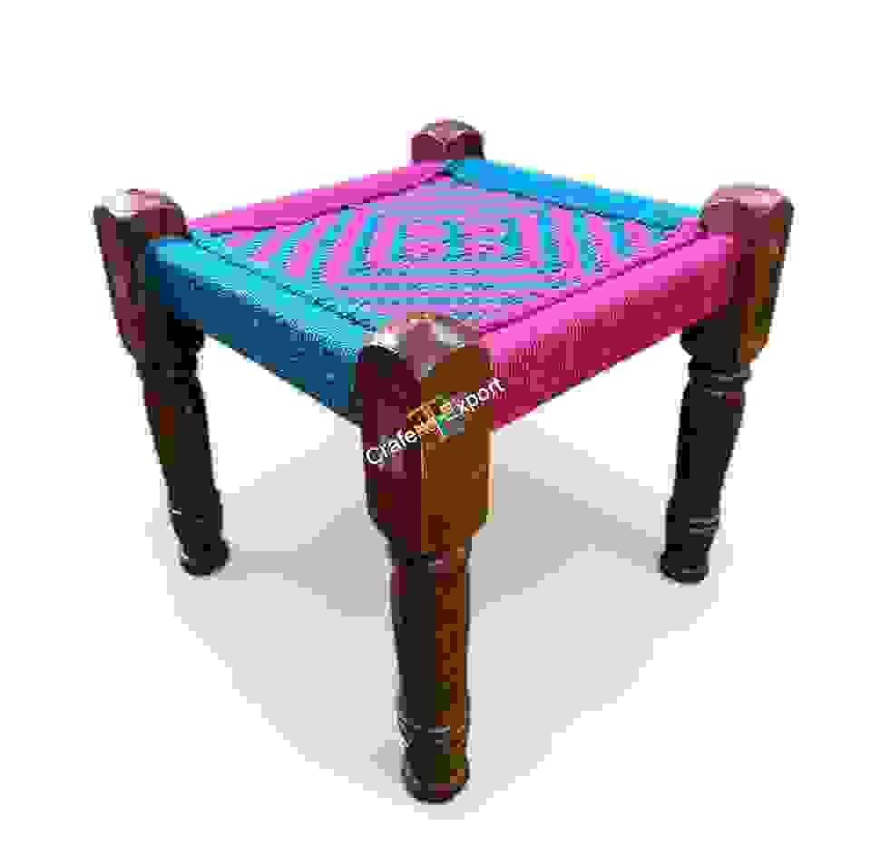 Buy Wooden sheesham rope pidha stools small bench -Craferia