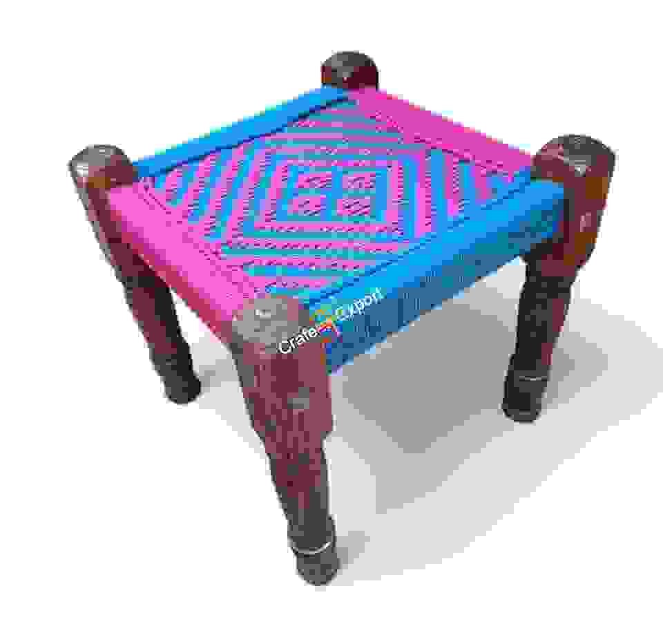 Buy Wooden sheesham rope pidha stools small bench -Craferia
